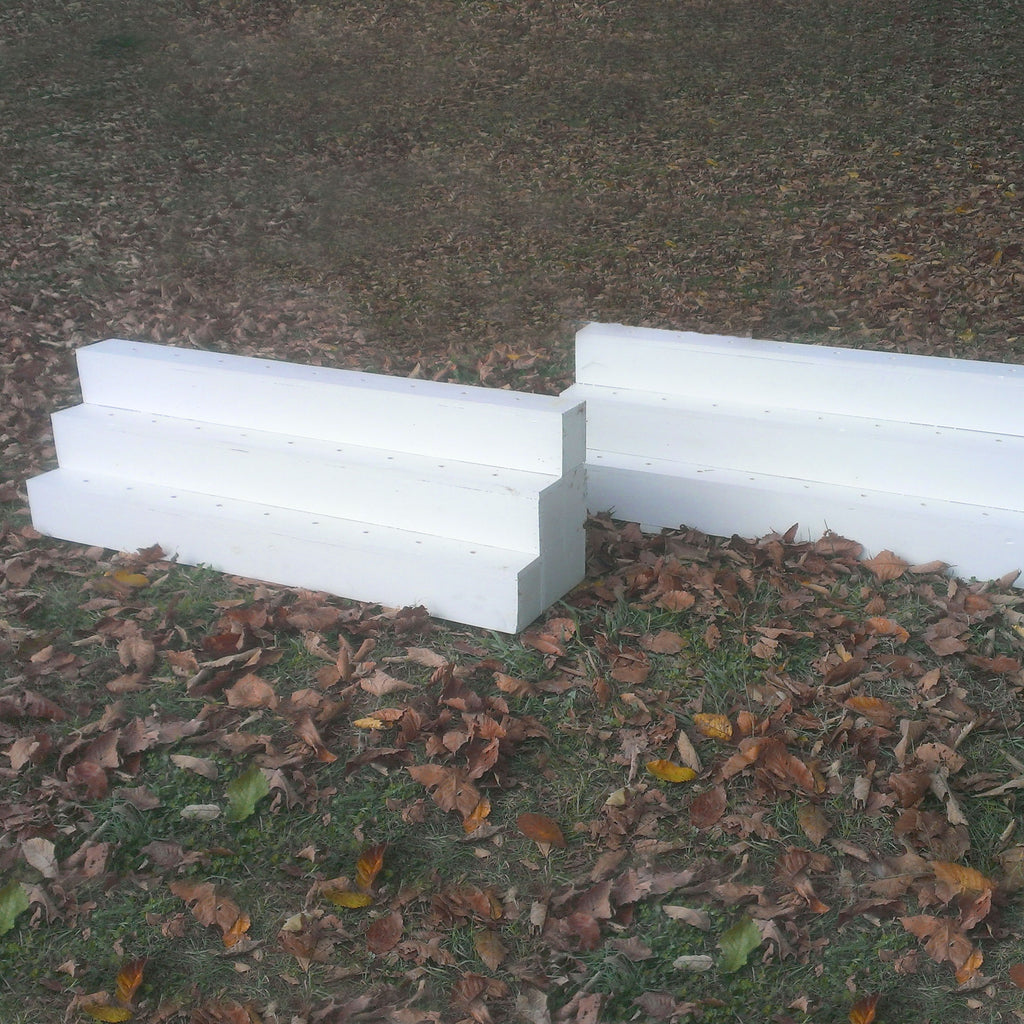 Triple Decker Flower Brush Box Horse Jumps Set/2 #424– Platinum Jumps