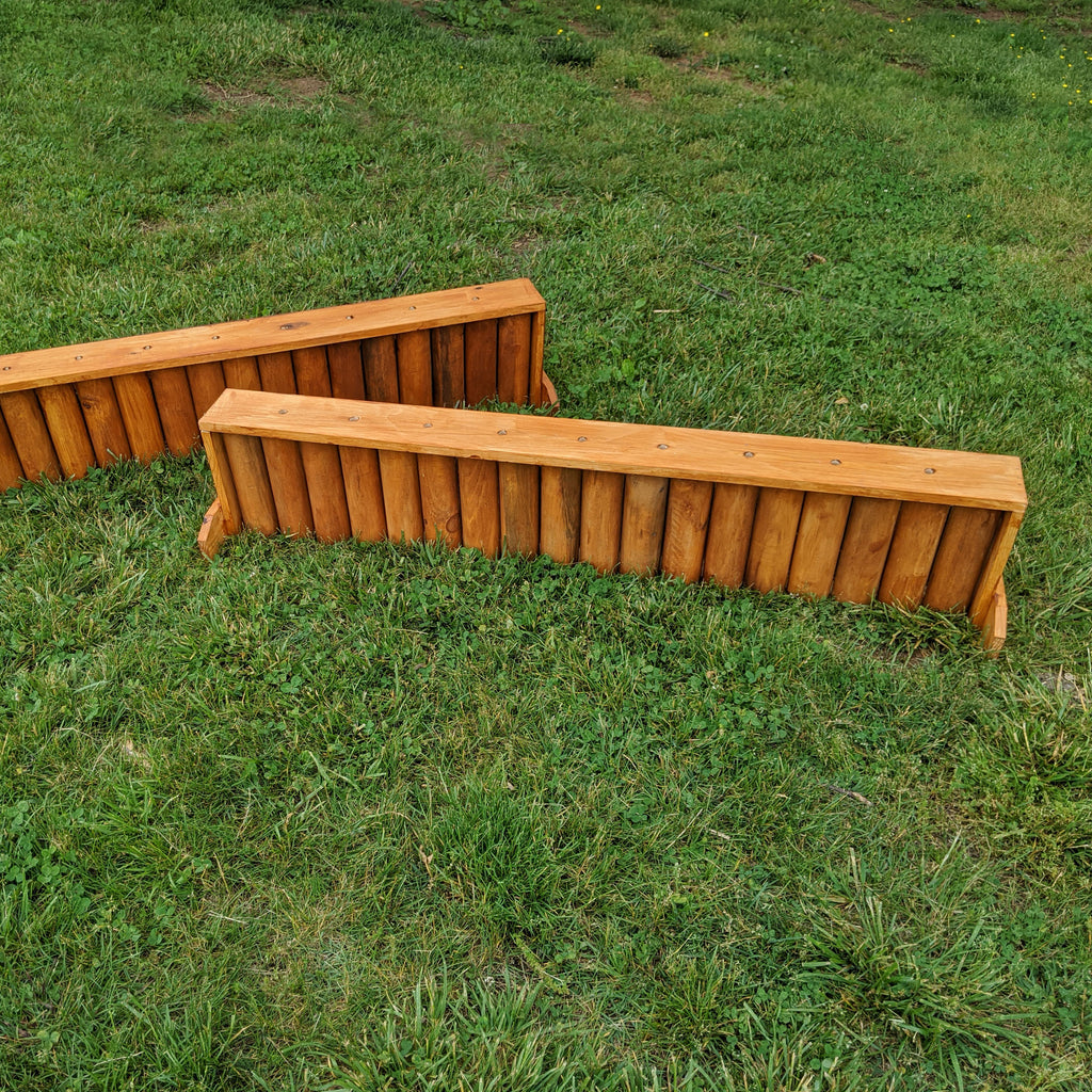 Rail Brush Box Horse Jumps Set/2 #403– Platinum Jumps