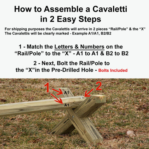 All in One Cut Cavaletti Horse Jumps– Platinum Jumps