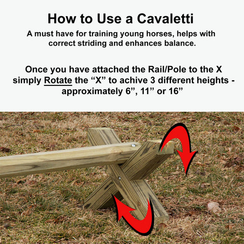 All in One Cut Cavaletti Horse Jumps– Platinum Jumps