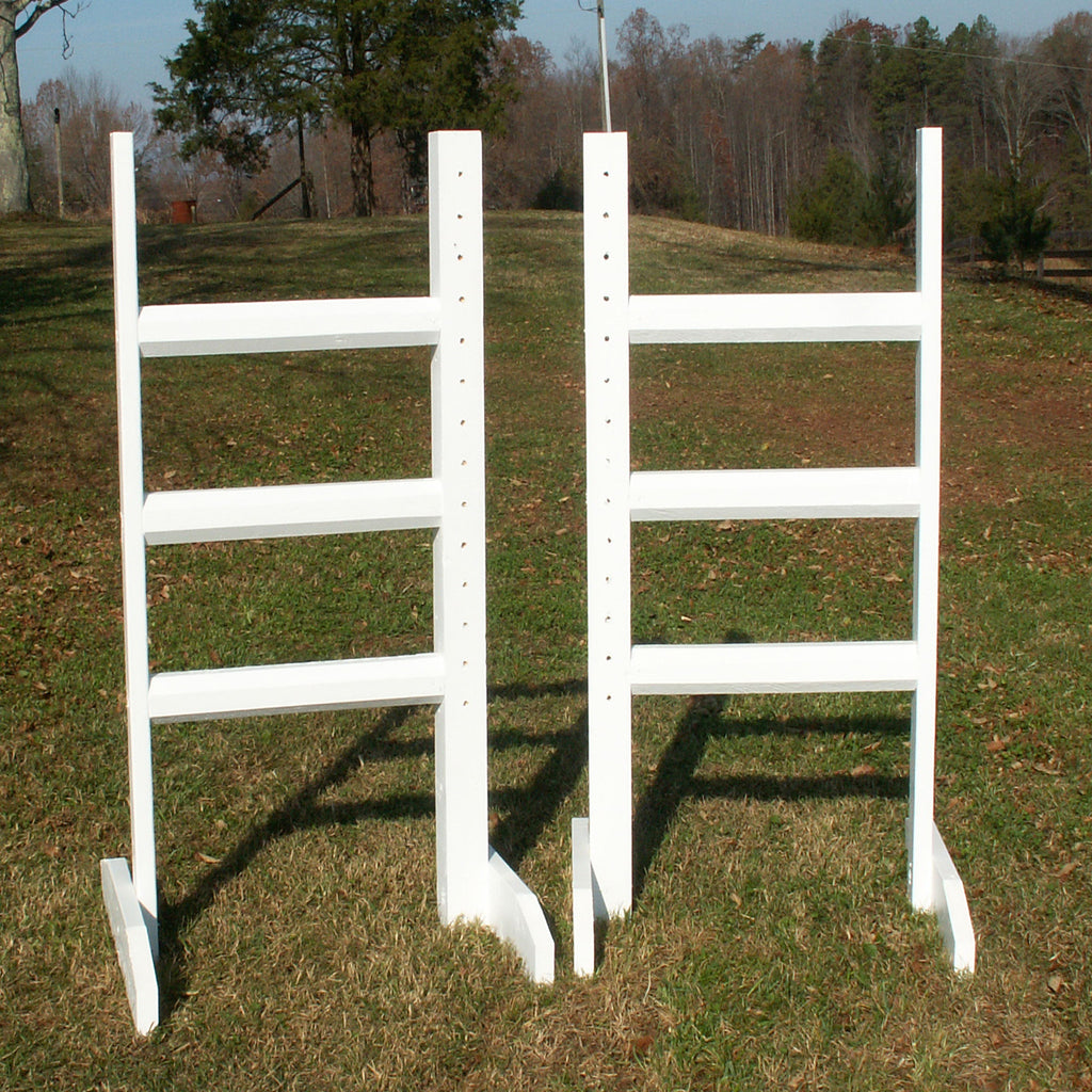 Horizontal Rail Wood Wing Standards Horse Jumps #220– Platinum Jumps