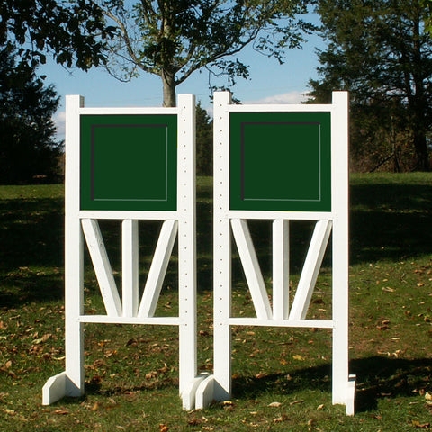 6ft Solid Top Triple Rail "V" Bottom Jumper Wing Standards Horse Jumps ...