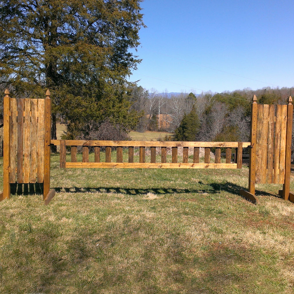 Natural Bark Panel Gate Wood Horse Jumps 10ft #317– Platinum Jumps