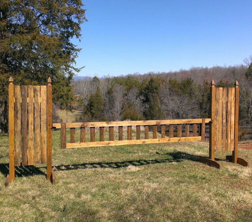 Natural Bark Panel Gate Wood Horse Jumps 10ft #317– Platinum Jumps