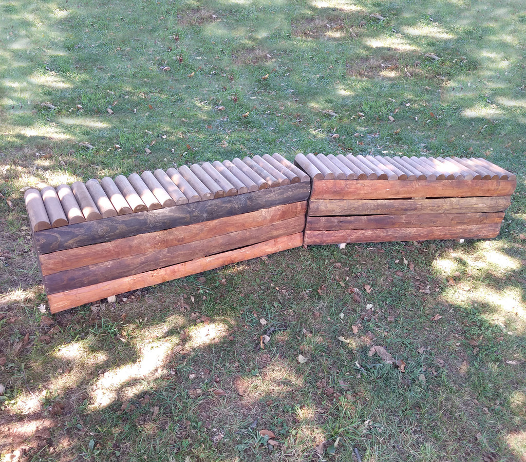 Natural Bark Log Top Wall Horse Jumps Set/2 #413– Platinum Jumps