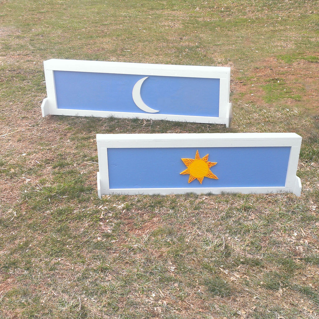 Day and Night Brush Box Horse Jumps Set/2 #410– Platinum Jumps