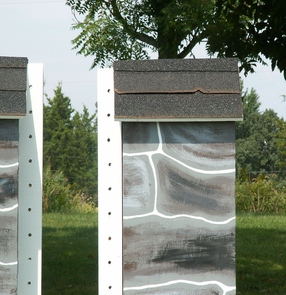 Skinny Stone Column Standards Wood Horse Jumps #219– Platinum Jumps