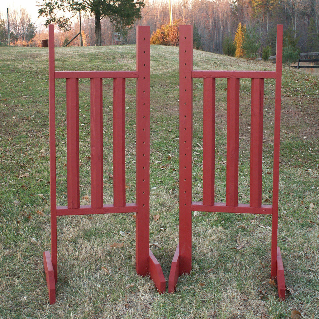 Vertical Rail Wood Wing Standards Horse Jumps #221– Platinum Jumps