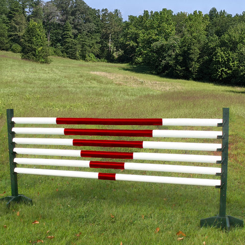 "V" Design Set/6 CUT Rails/Poles Wood Horse Jumps #803– Platinum Jumps