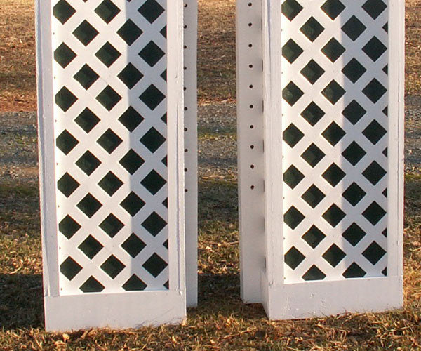 Lattice Column Standards Wood Horse Jumps 2 Heights #217– Platinum Jumps