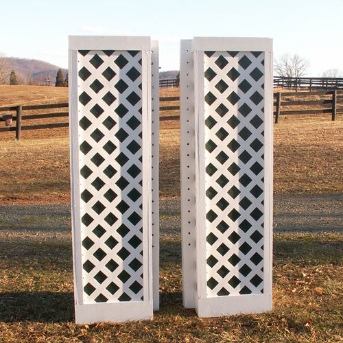 Lattice Column Standards Wood Horse Jumps 2 Heights #217– Platinum Jumps